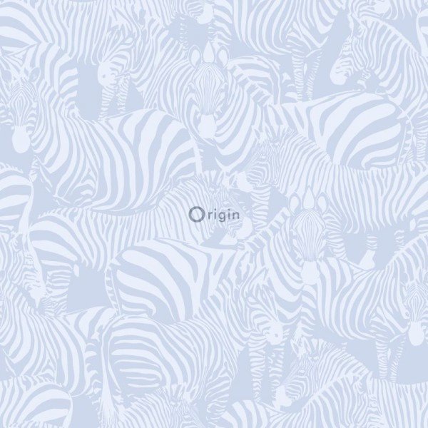Baby Blue Zebra Print Wallpaper