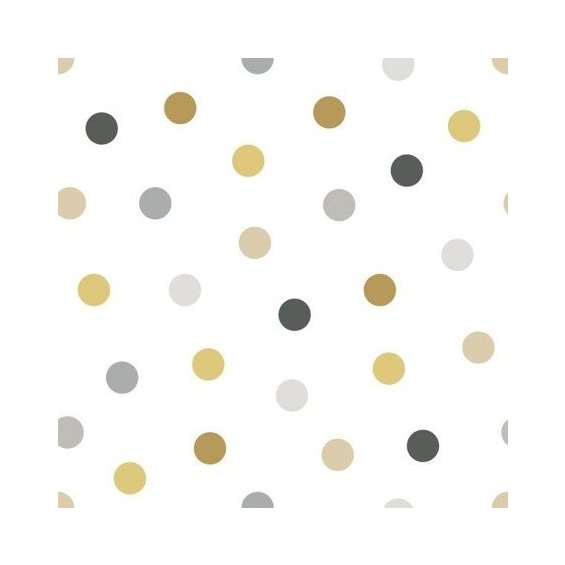Gold Polka Dots Wallpaper
